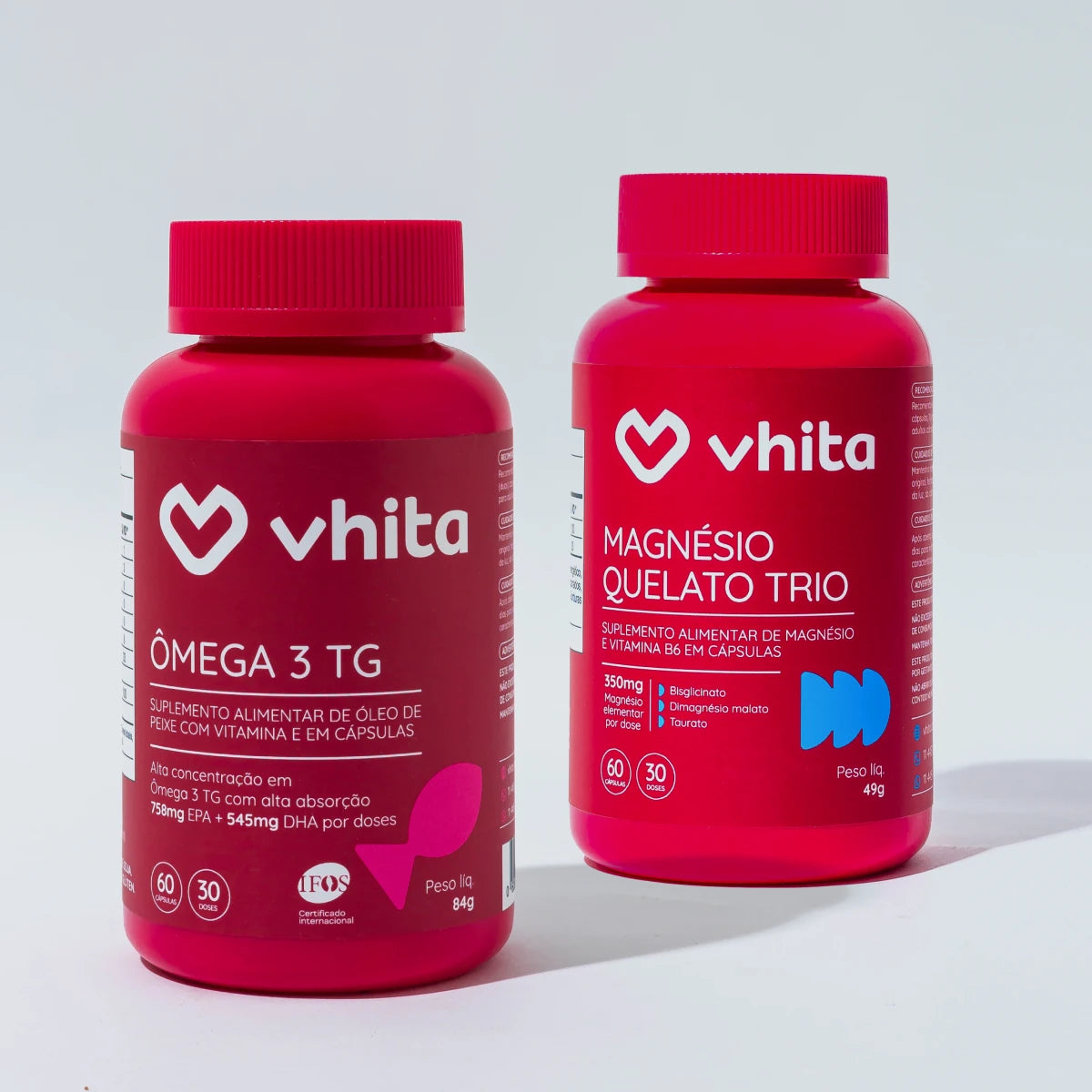 Kit Ômega 3 TG + Magnésio Quelato Duo | Vhita